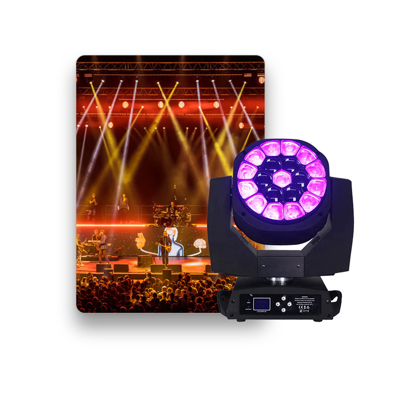19pcs Bee Eye Moving Head Lights Zoom Wash Color Mixing Stage Lights
