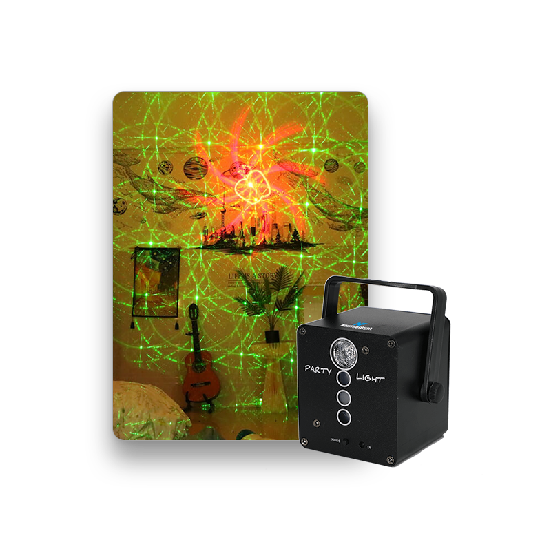 RGB Flash LED Laser Light Projector with Remote Control Batteries for