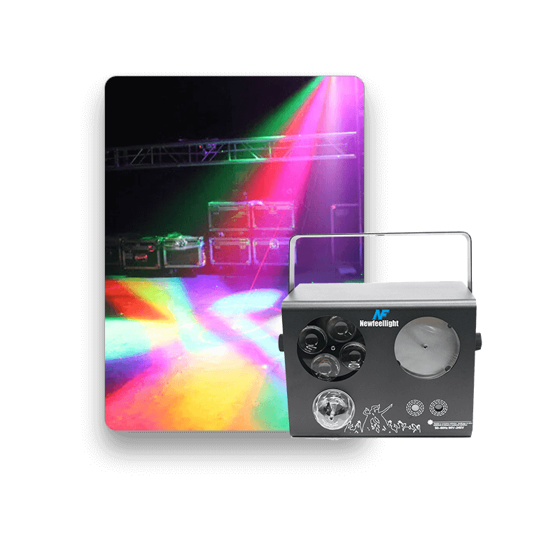 4 in 1 Mixed Effect Sound Activated RGBW LED Pattern Party Lights