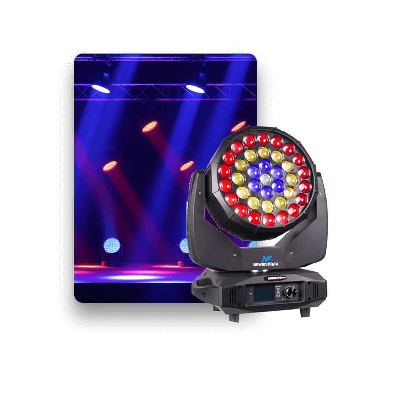 LED Lights 37X15W 4in1 RGBW Head Moving Wash Zoom Stage Lights
