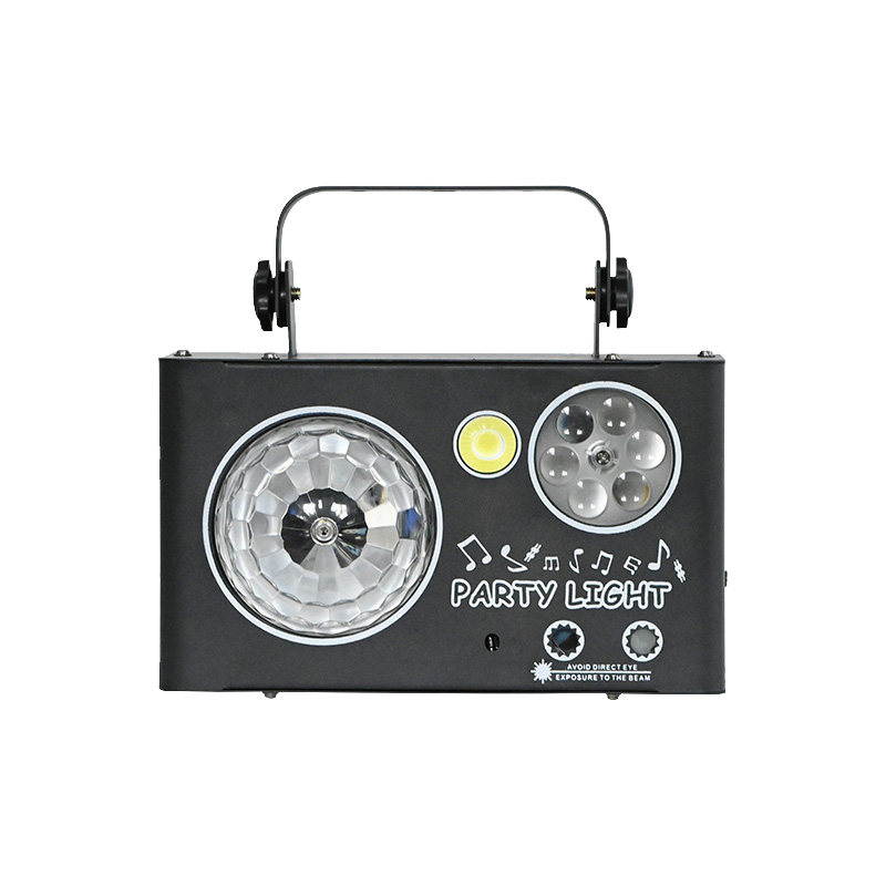 4-in-1 Mixed Effect Sound Activated RGBW GOBO Pattern Beam Strobe Ligh