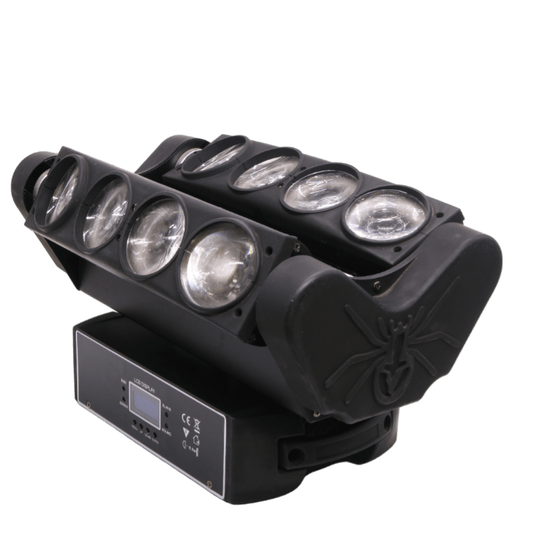 Double row 4 heads With turntable high power white LED spider beam mov