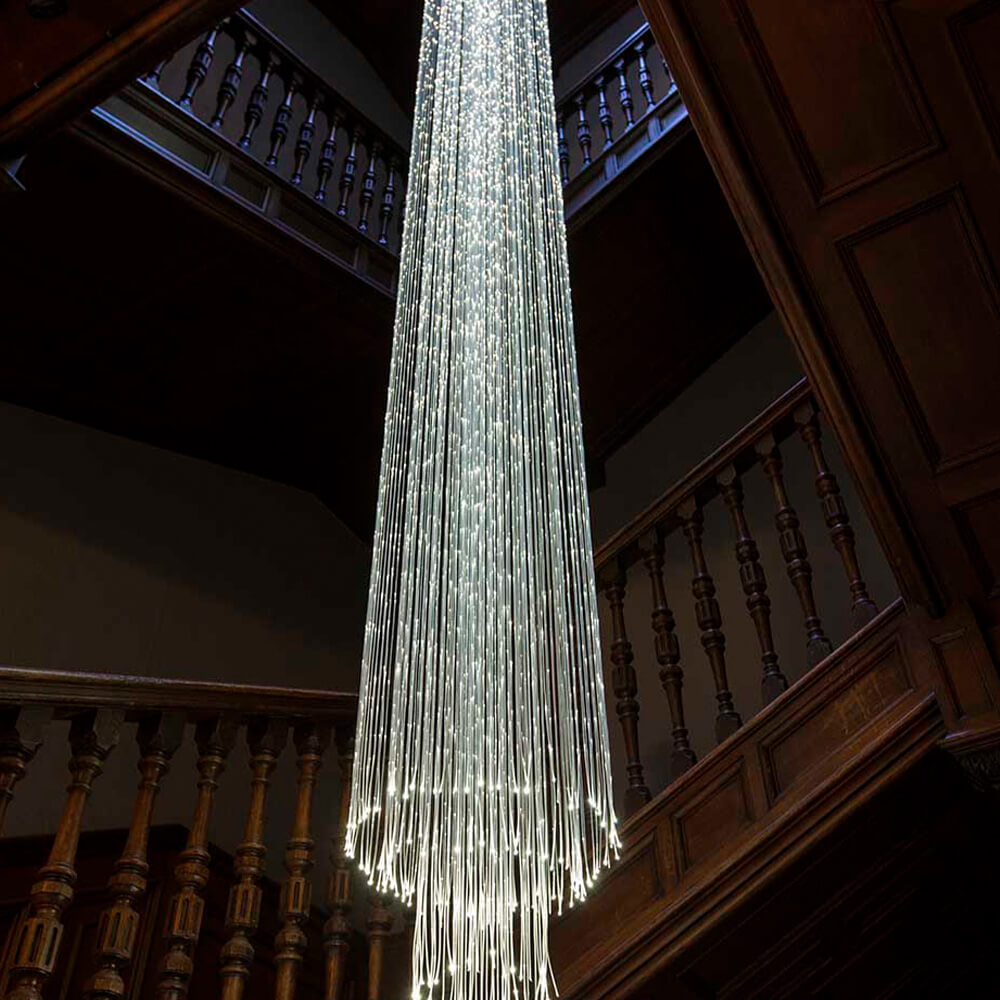 6W RGBW LED Fiber Optic Lights 450pcs 0.03in 6.5ft Optic Cable Decorat